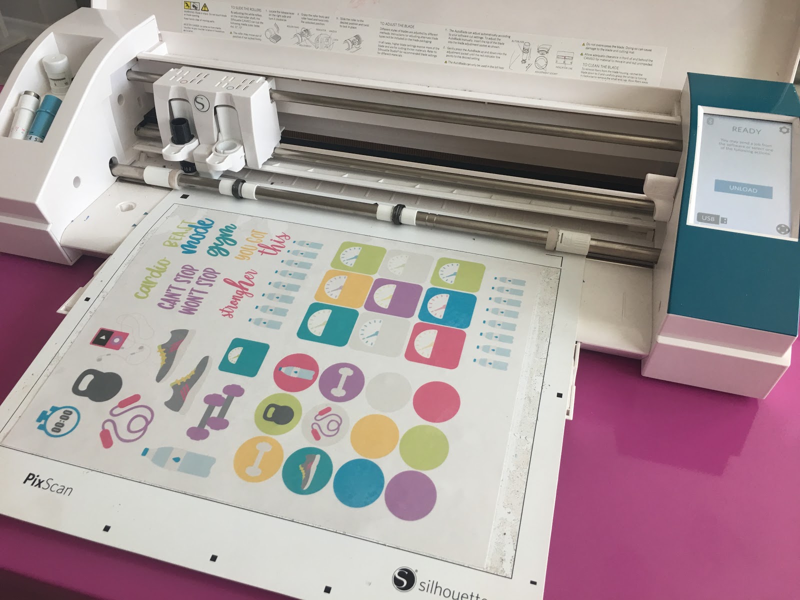 Cutting Silhouette Stickers Without Registration Marks (Free Sticker ...