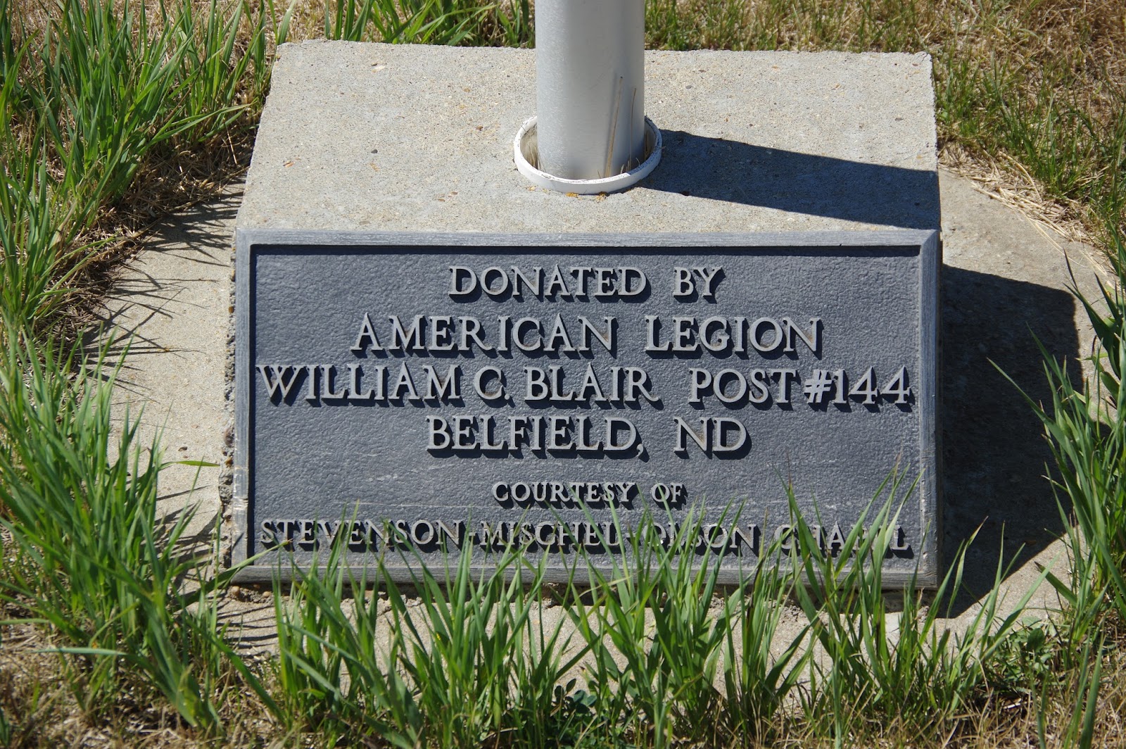 Some Gave All: American Legion Flagpole, Belfield North Dakota