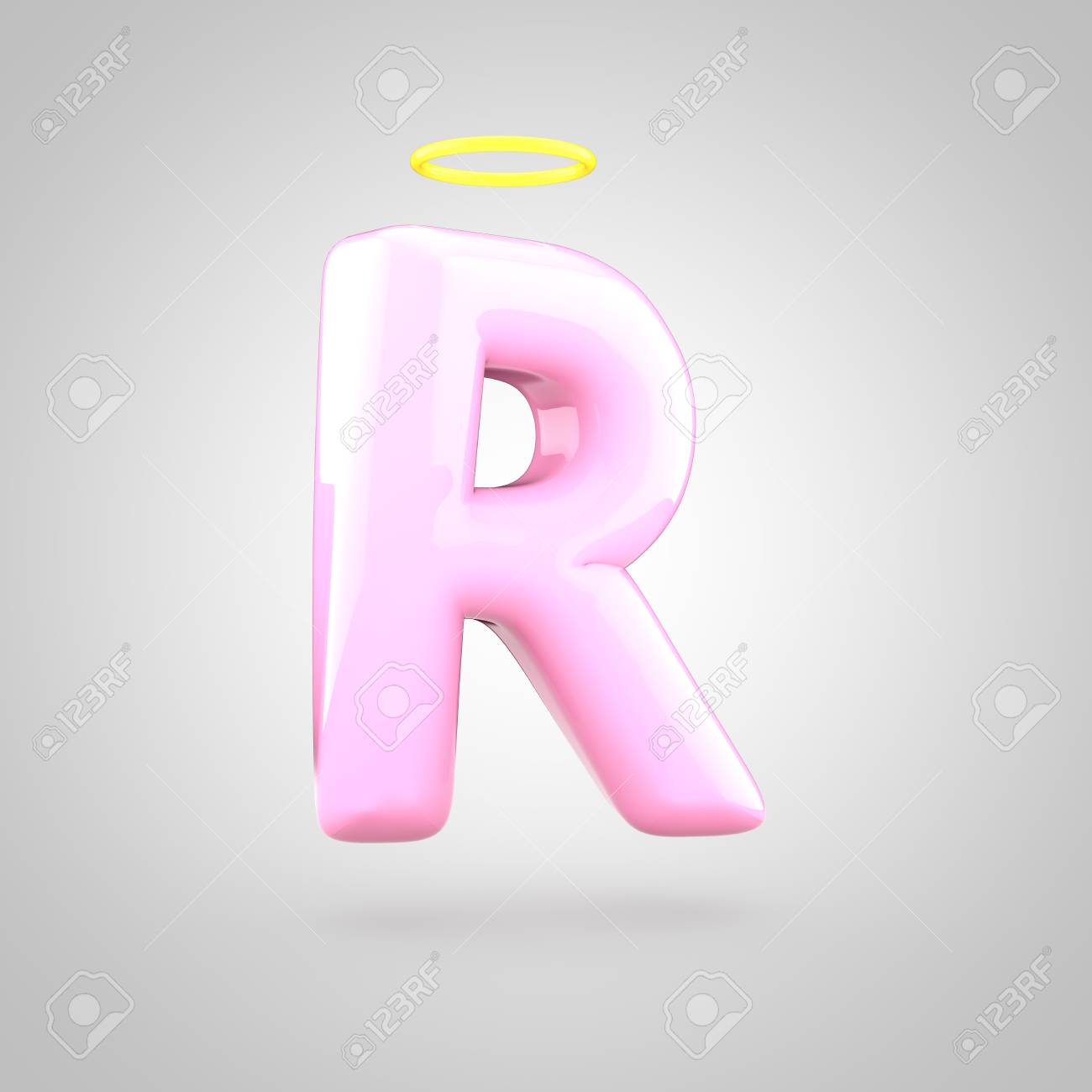 3D Bubble Letter R - Formal Letter