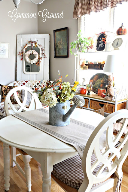 common ground : Easy Fall Centerpiece with a Galvanized Watering Can