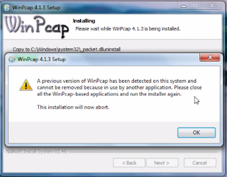 Probleme installation WinPcap - comment bien faire