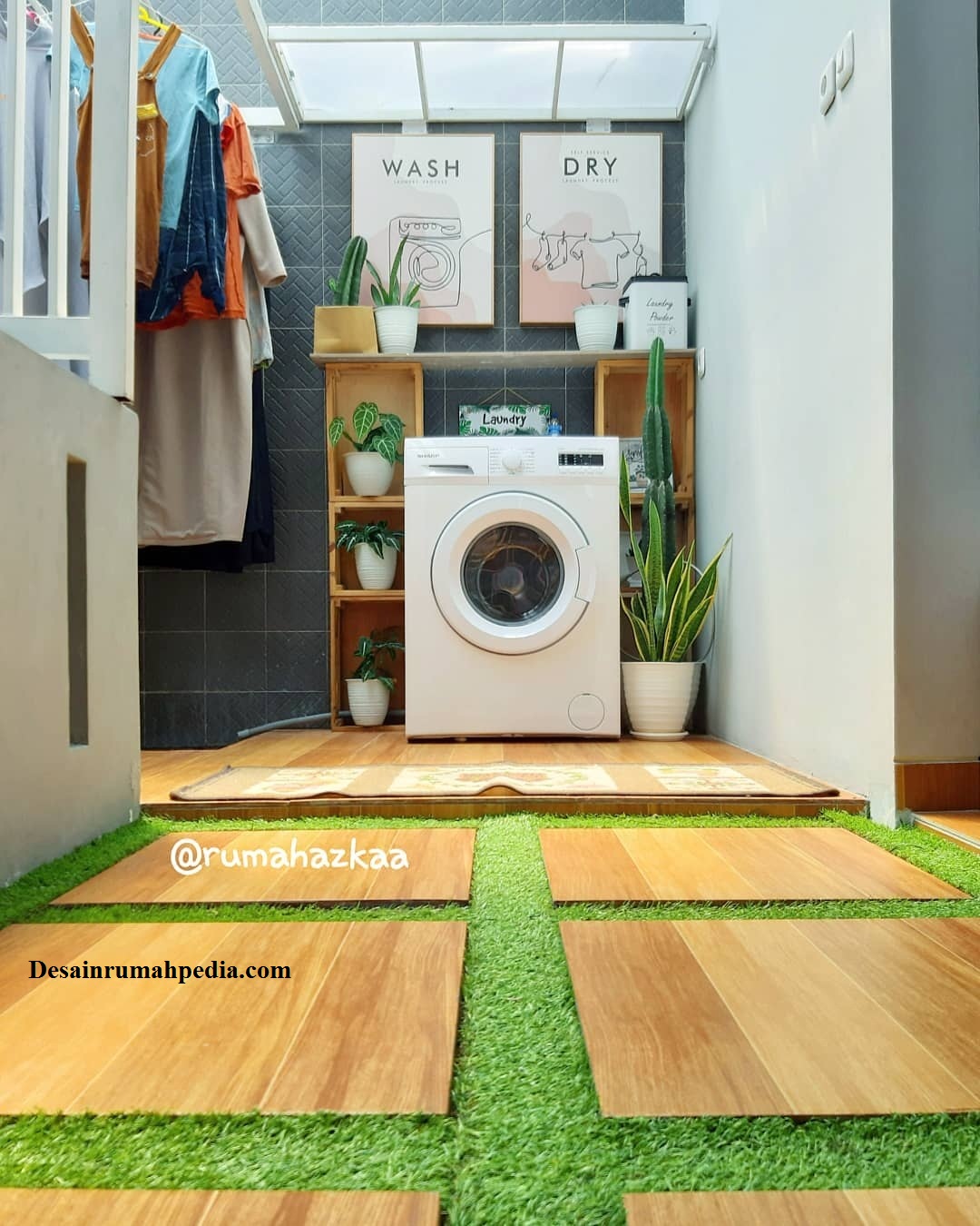 6 Desain Dapur Belakang Rumah yang Menyatu dengan Tempat Jemuran ...