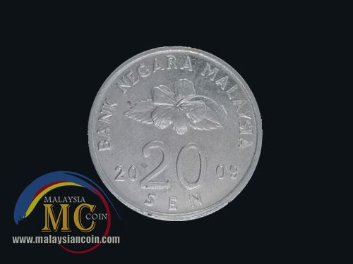 Syiling 20 Sen Bunga Raya - Malaysia Coin