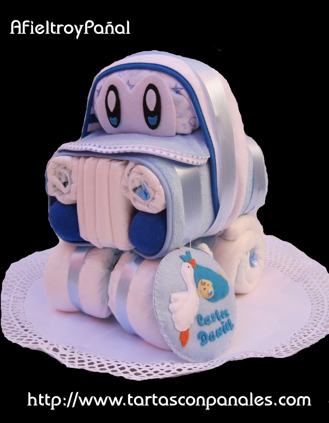 TRIKI TRAN TRAN ABALORIOS: A FIELTRO Y PAÑAL - TARTAS CON PAÑALES