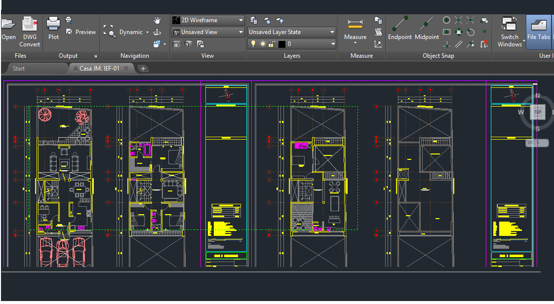 Architectural plans for a house 8 meters AutoCAD dwg - newsfantasticeng