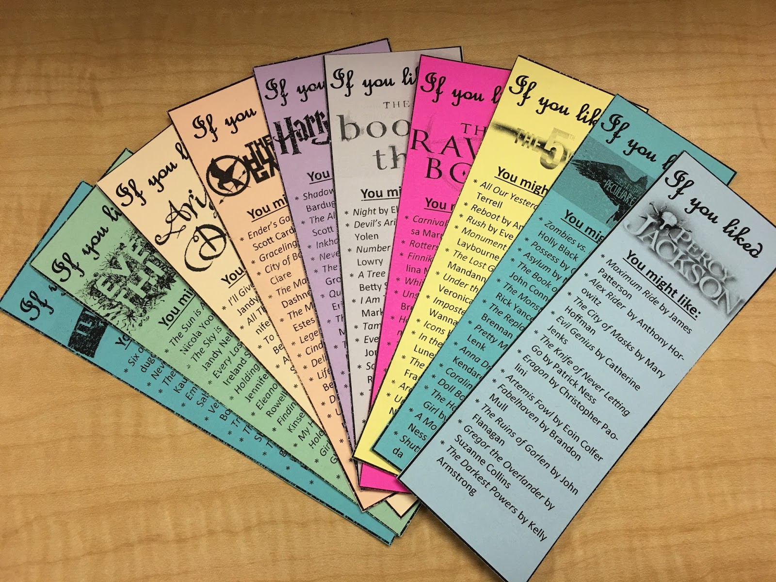 Nightmare in the Stacks: Printables #1 | YA Recommendation Bookmarks ...