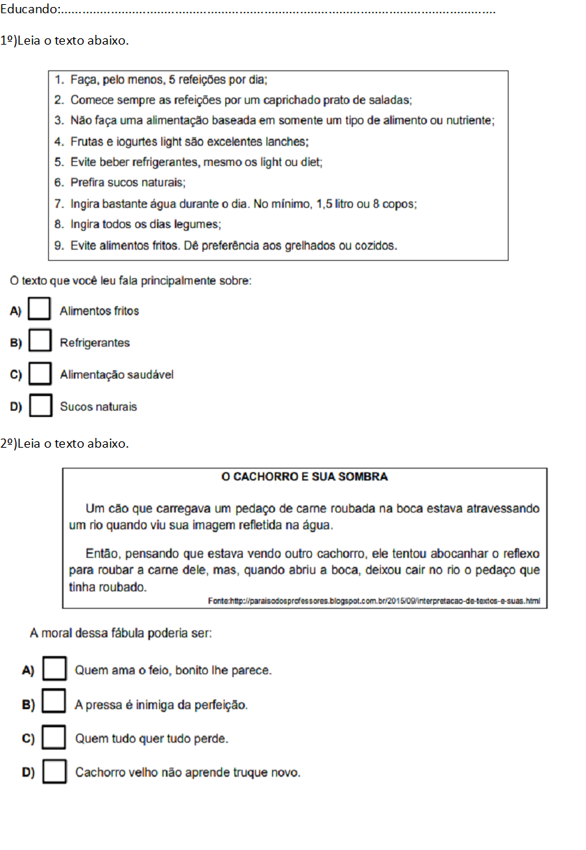 Simulado De Português 6 Ano Com Descritores E Gabarito - RETOEDU