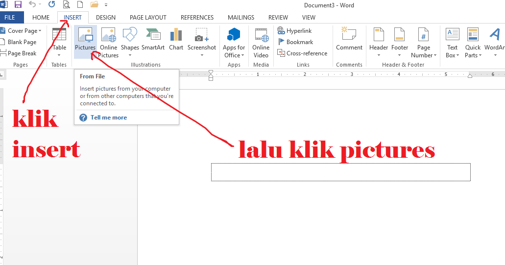 Cara Memasukan Atau Insert Gambar Pada Ms Word 2013 - Selalu Sehat