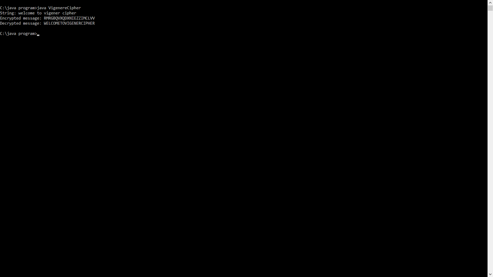 GR SOLUTION: Vigenere Cipher implementation in java GR SOLUTION: Vigenere Cipher implementation in java