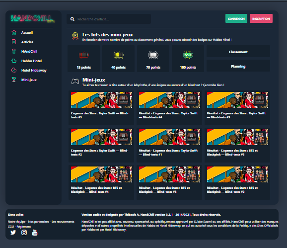 CMS: Habbo Custom Fansite CMS - HandChill Clone CMS by Hugoyin