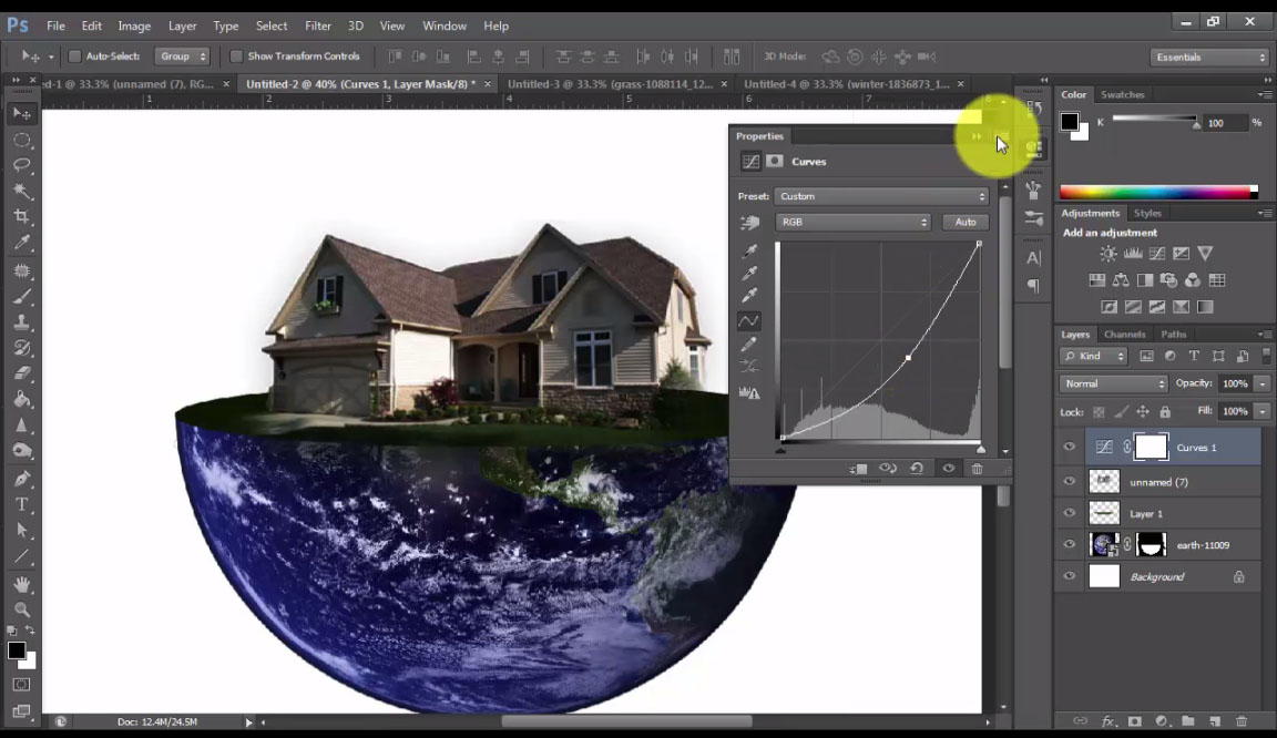 Photoshop Tutorial : Earth manipulation