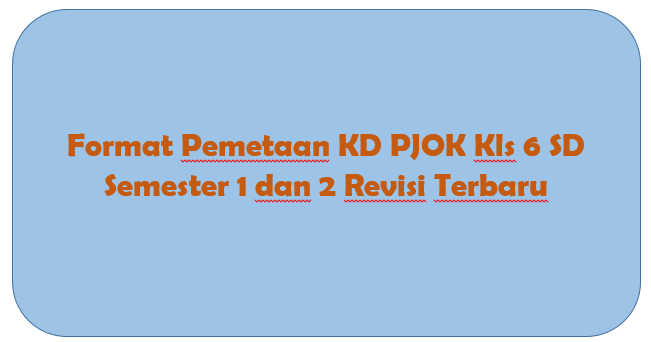 Format Pemetaan KD PJOK Kls 6 SD Semester 1 dan 2 Revisi Terbaru - Rofi Mustawan