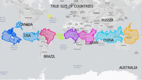 PATCHWORKS: The true size of countries