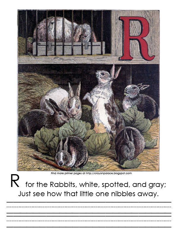 Crayon Palace: R is for the Rabbits Primer Page