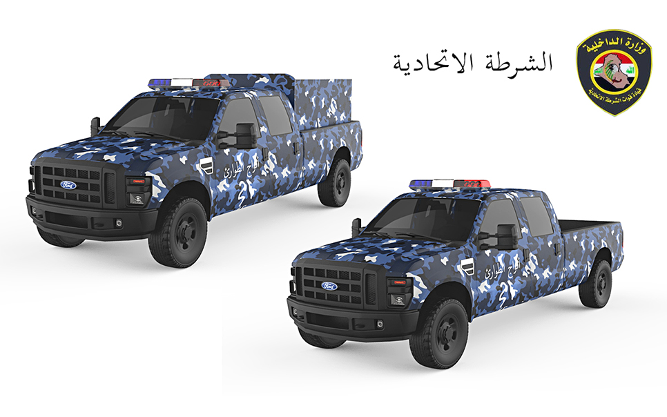Ford F350 Iraqi Federal Police Vehicle 3D Model | Layth Jawad