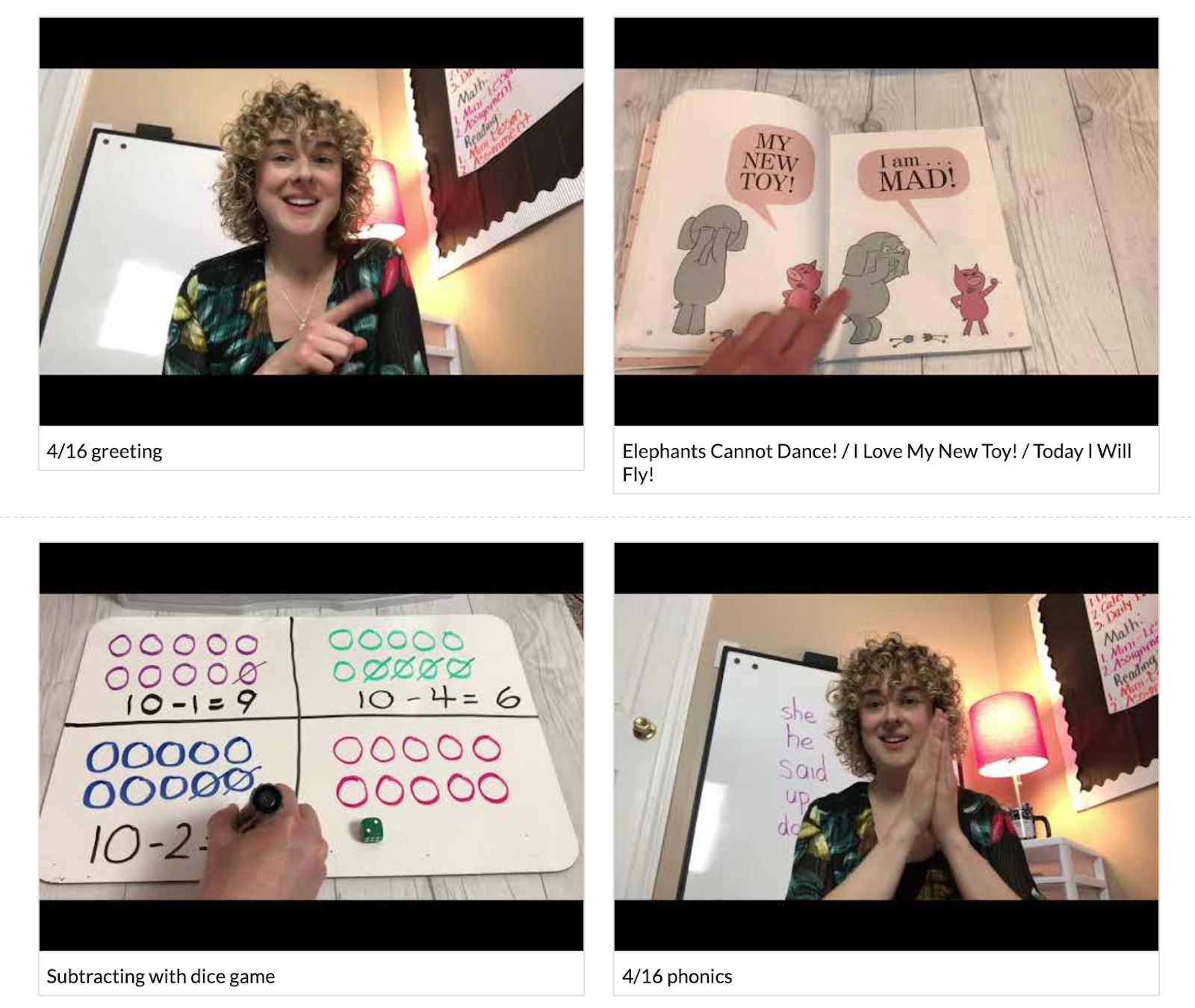 Distance Learning in Kindergarten