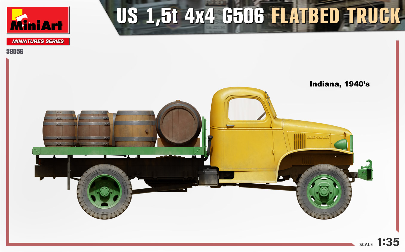 The Modelling News: Preview: The civilian version of the 35th scale U.S. 1,5t 4x4 G506 Flatbed ...