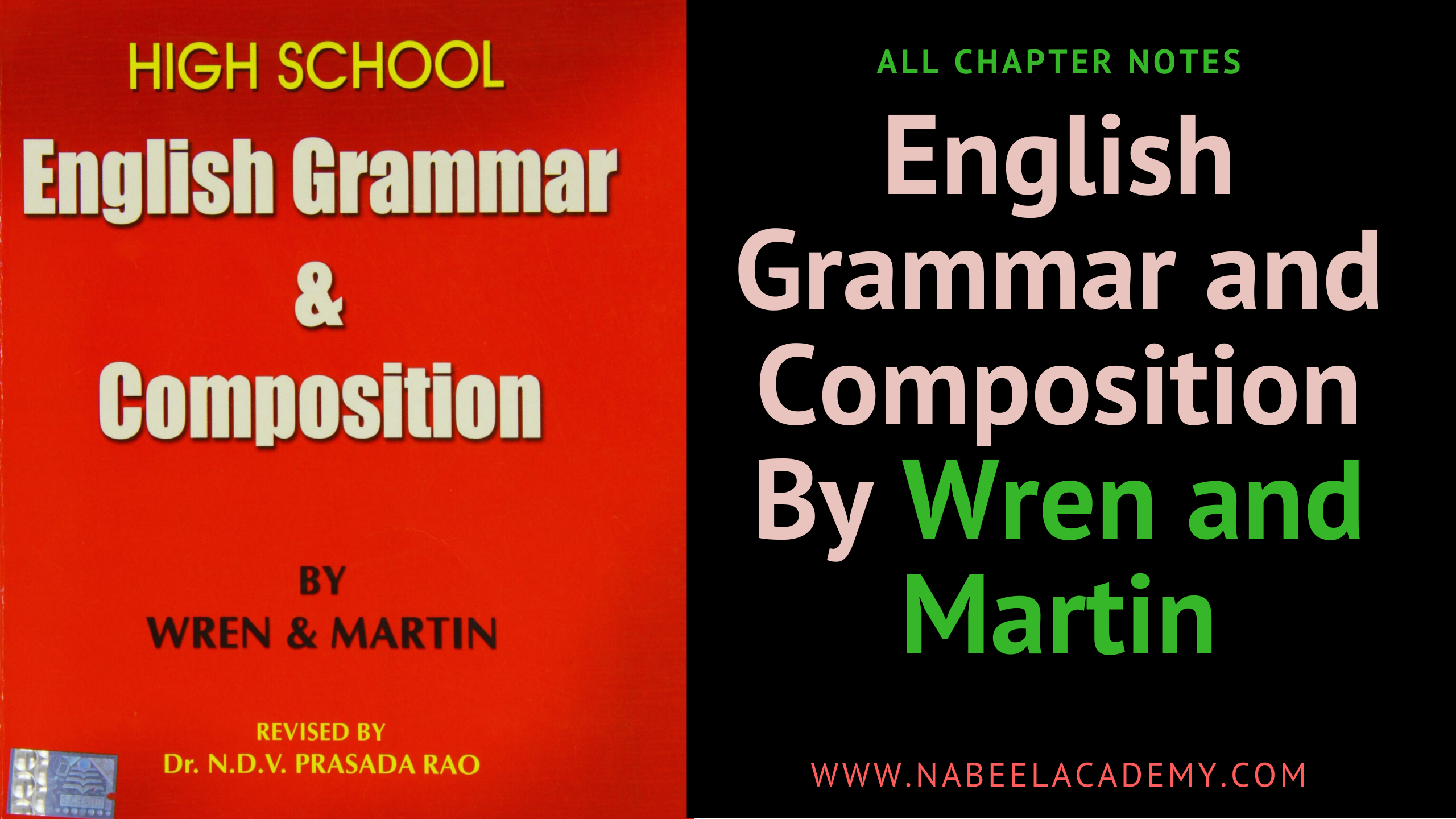 High School English Grammar and Composition by Wren and Martin PDF | Nabeel Excellence Academy