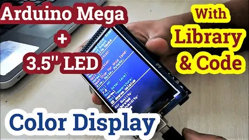 Arduino Mega TFT LCD 480x320 Color Display shield with Library and Code
