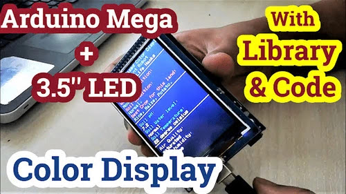 Arduino Mega TFT LCD 480x320 Color Display shield with Library and Code