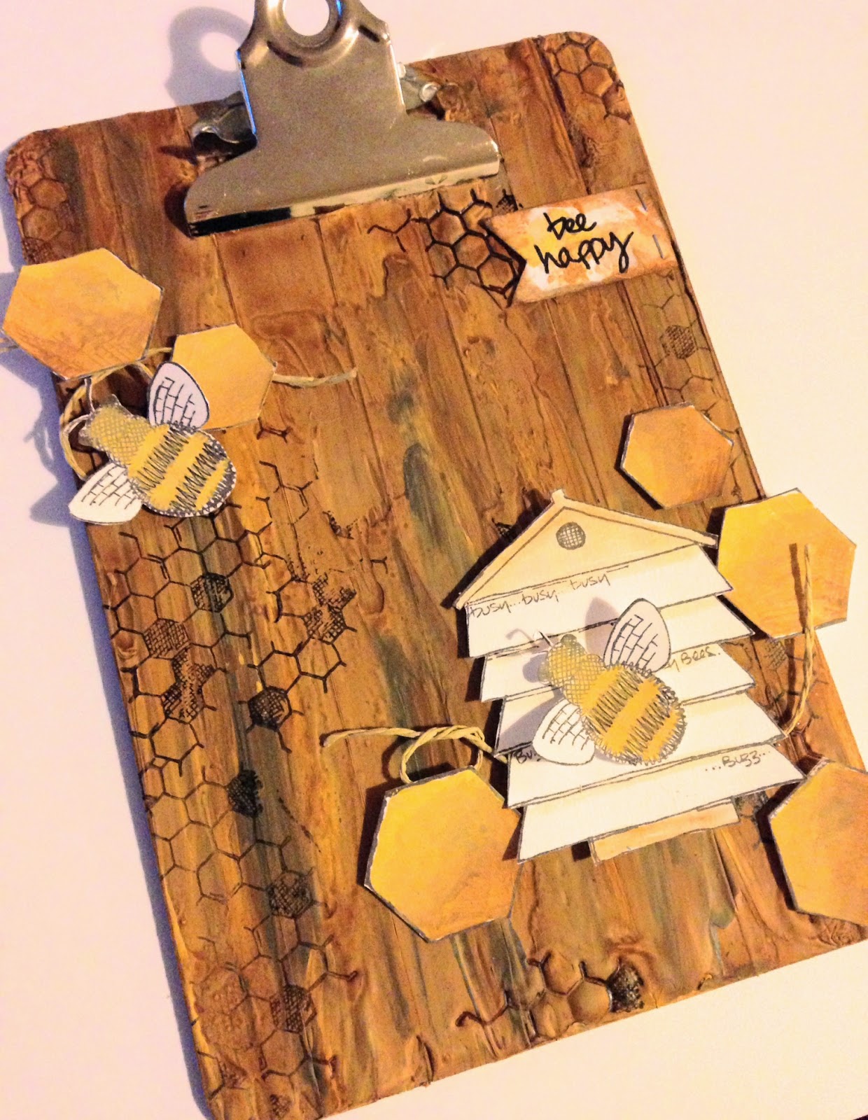 PaperArtsy: 2015 #6 Creating Woodgrain with Grunge Paste {by Lou Collins}