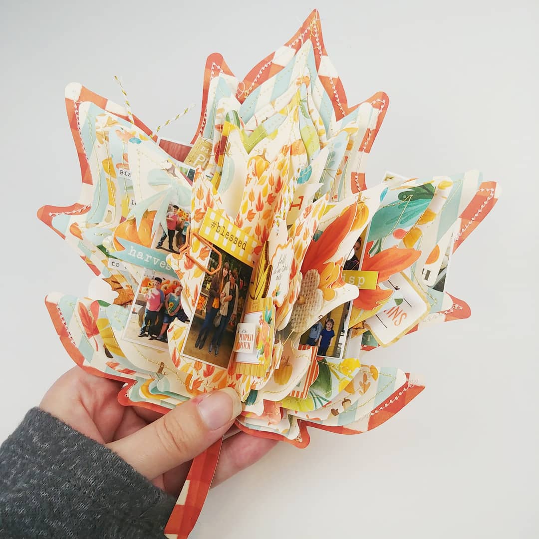 Layered Leaf Mini Album