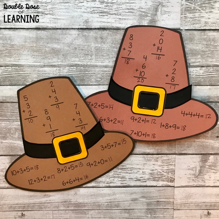 Thanksgiving Math & ELA crafts for 1st and 2nd grade - Double Dose of ...
