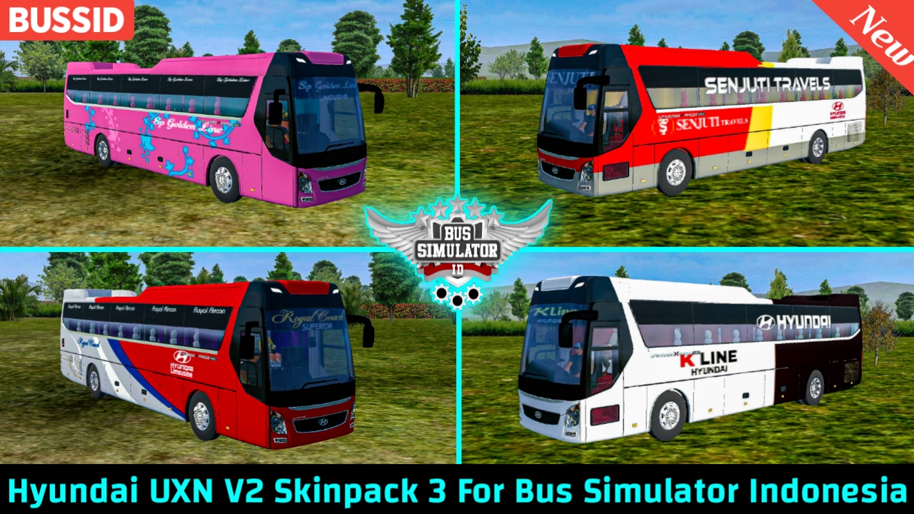 Hyundai UXN V2 Bangladeshi Bus Skin Pack 3 For Bussid | Bussid BD Bus Skin
