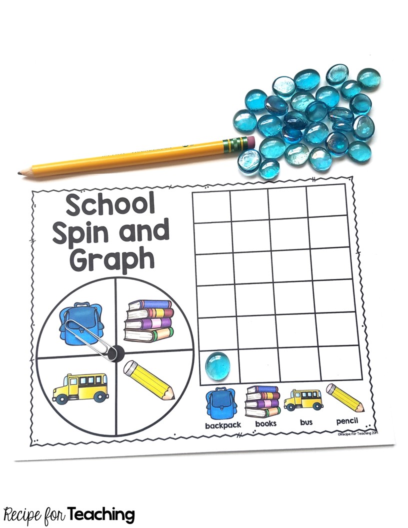 School Spin and Graph - Recipe for Teaching