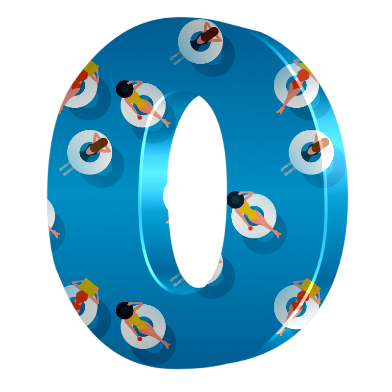 M. Michielin Alphabets: BLUE POOL FLOAT SEAMLESS ALPHABET AND ICONS PNG