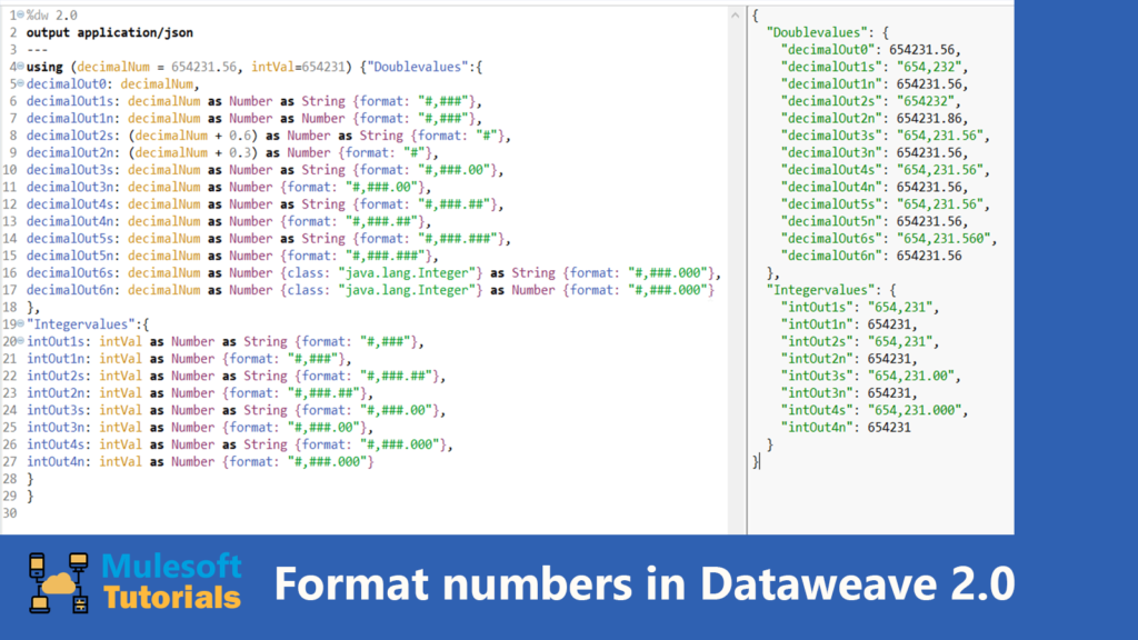 How To Format Numbers In Dataweave Mule 3 And Mule 4