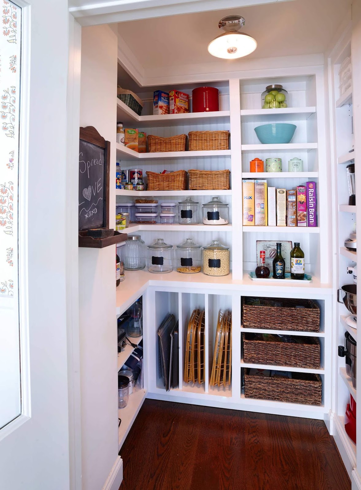 Navy Kitchen Cabinets with Pantry Mid-Sized Timeless - Kitchen Design ...