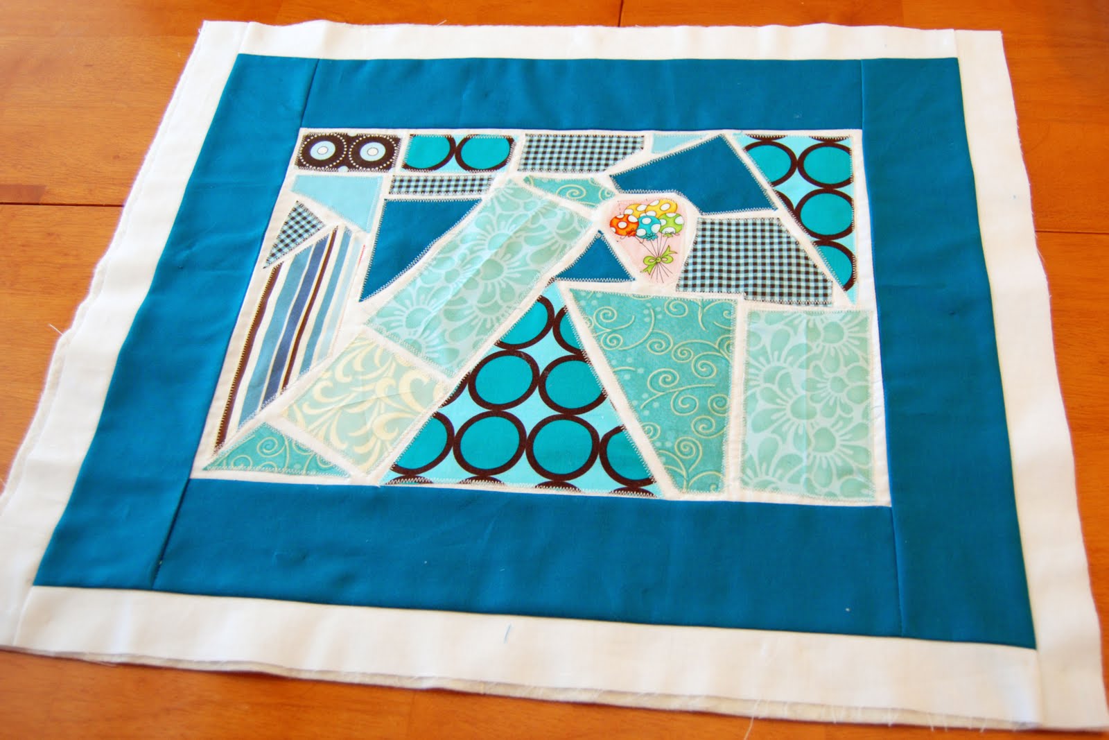 Linz Sews: Bottled Rainbow - Teal Block!