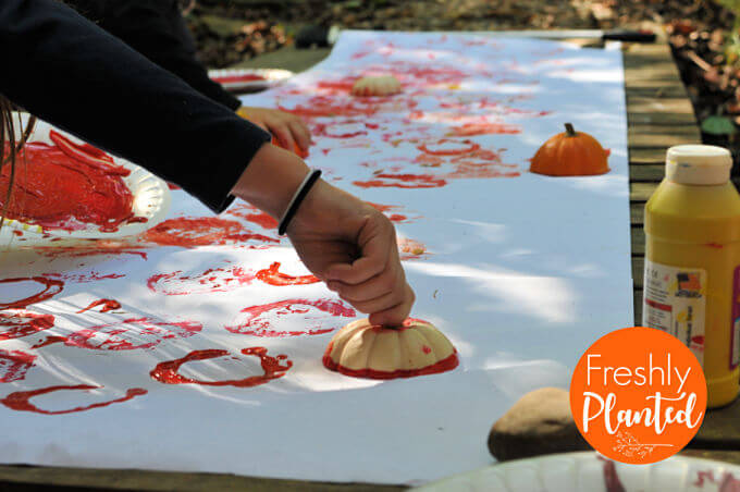 Easy Nature Craft for Kids: Squash Prints - FreshlyPlanted