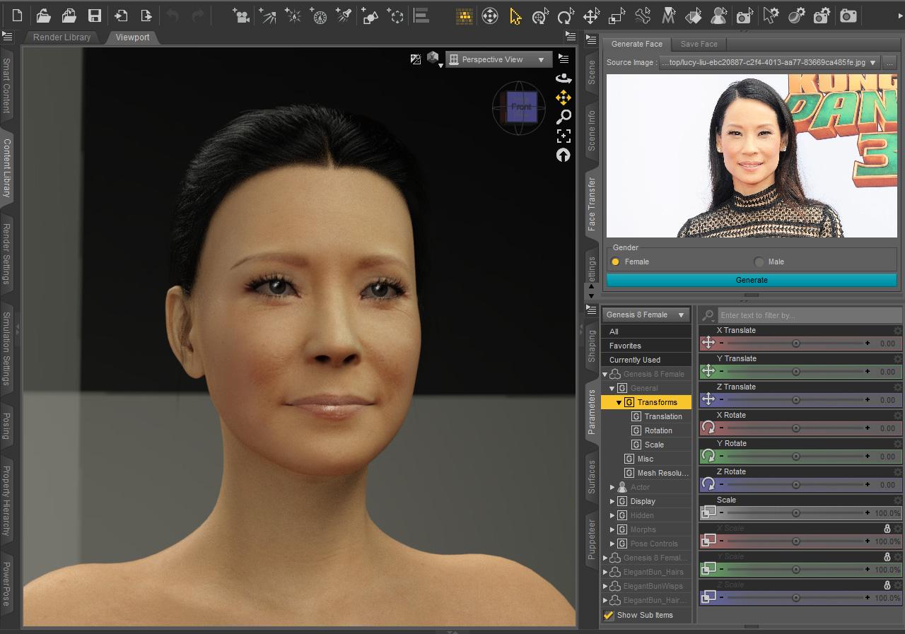Leo Lee: Testing Face Transfer for Daz Studio