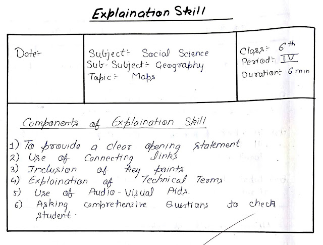 Micro lesson Plan for Social Studies (Explanation Skill)
