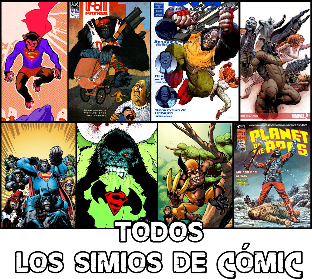 Todos Los Simios Monos Y Gorilas Del Cómic King Kong Y El Planeta De