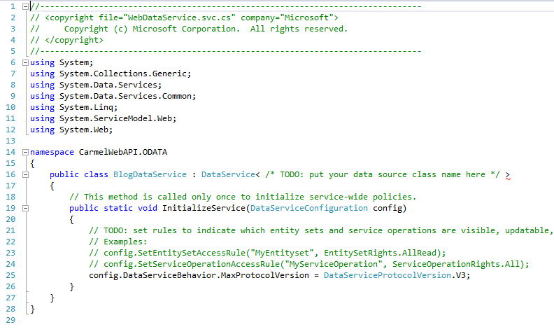 The Aspnet Mvc Club Step By Step How To Create A Wcf Odata Rest Application In Aspnet Mvc