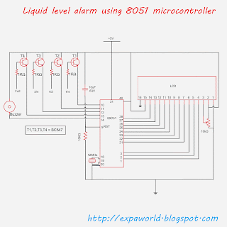 WORLD OF EMBEDDED: Liquid level alarm using 8051 microcontroller