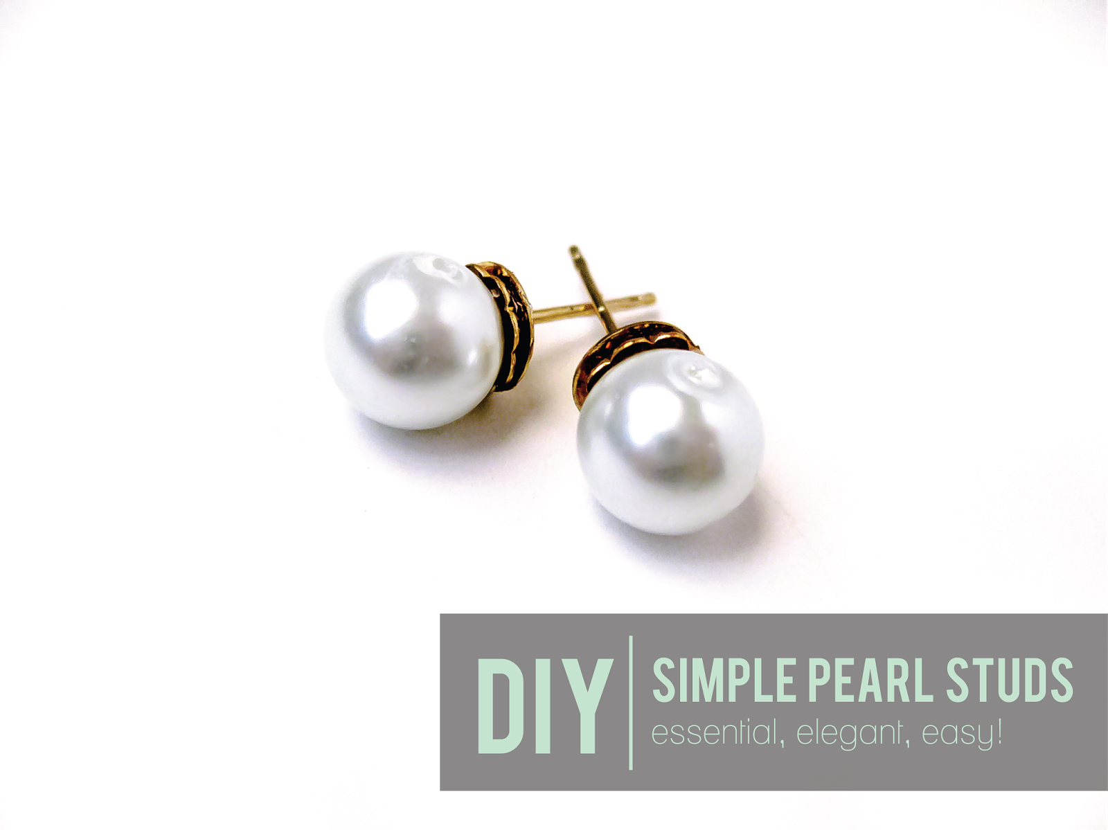 Cafe Craftea: DIY | Simple Pearl Studs