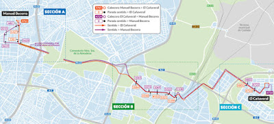 Recorrido de la nueva línea E5 de autobuses EMT 'El Cañaveral - Manuel ...