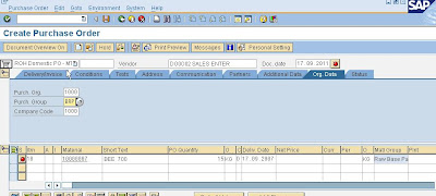SAP User MM Manual - Create Purchase Order - T Code- ME21N
