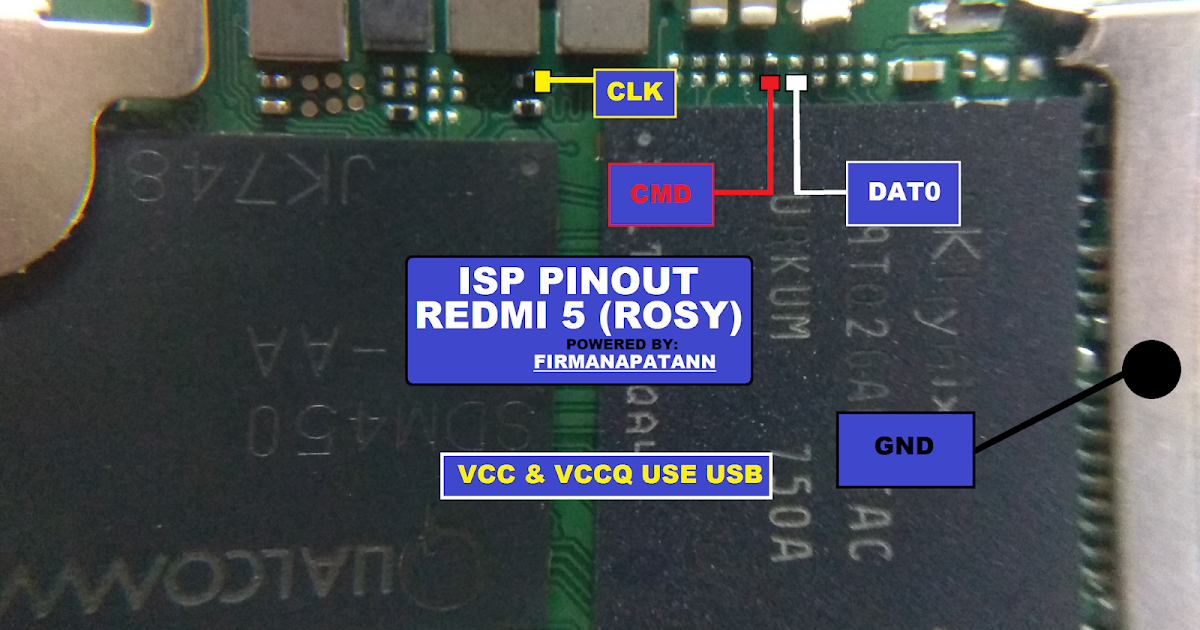 ISP PINOUT REDMI 5 (ROSY)