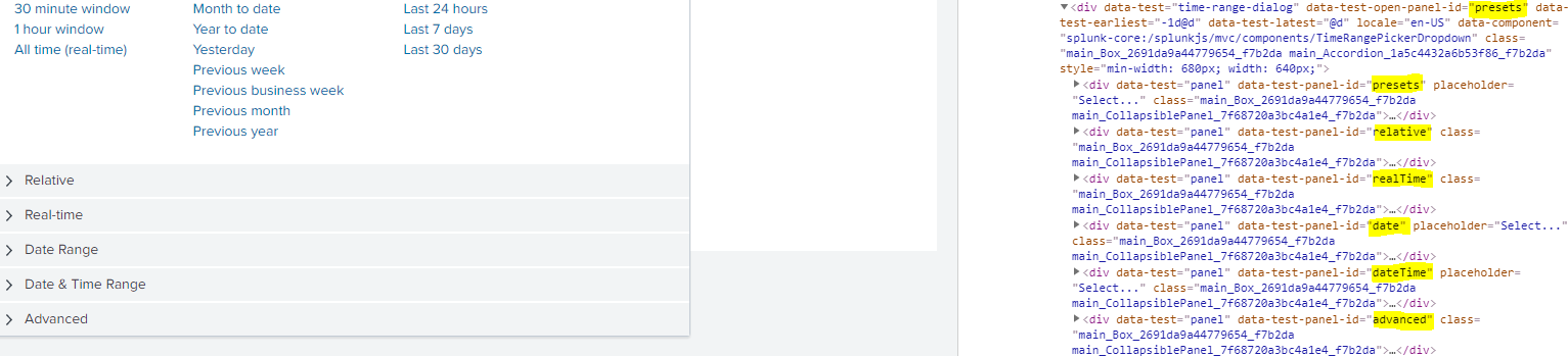 ИБ по частям: Splunk. Time-picker options.