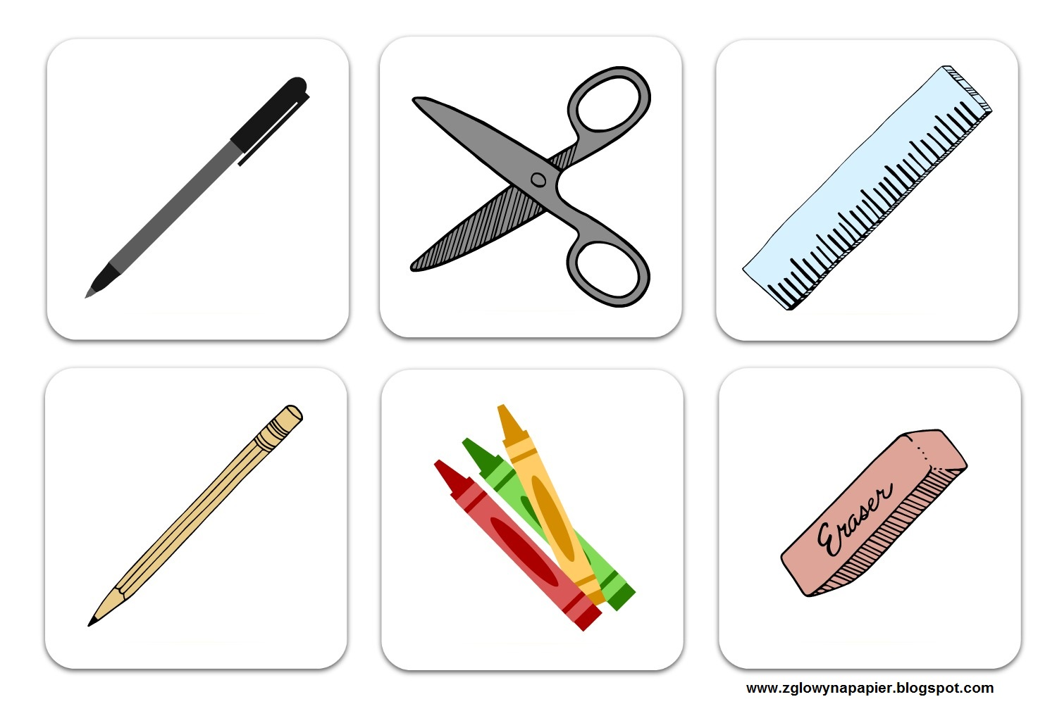 Classroom things memory game ⋆ Head Full of Ideas