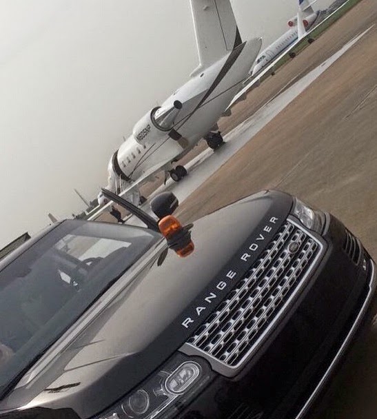 Photos: Davido and crew fly private jet to Kenya