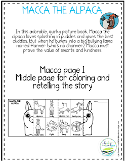 MACCA THE ALPACA BOOK UNIT AND CRAFT ~ Book Units by Lynn