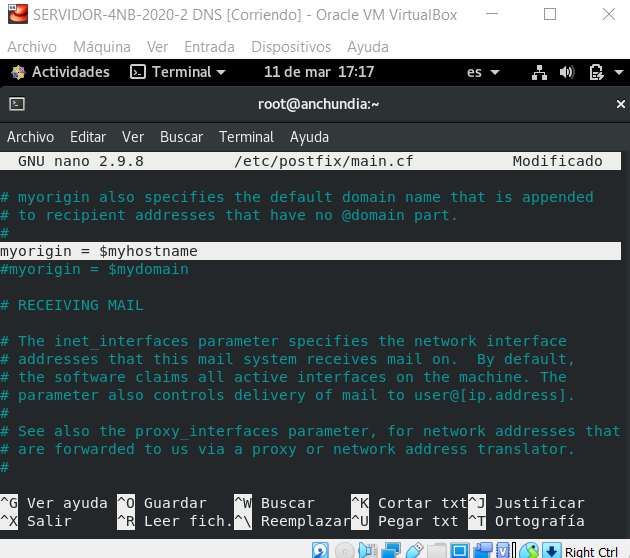 Instalación de Postfix Centos 8