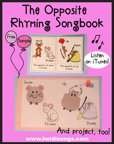 The Opposites Rhyming Song Picture book and Learning Center!