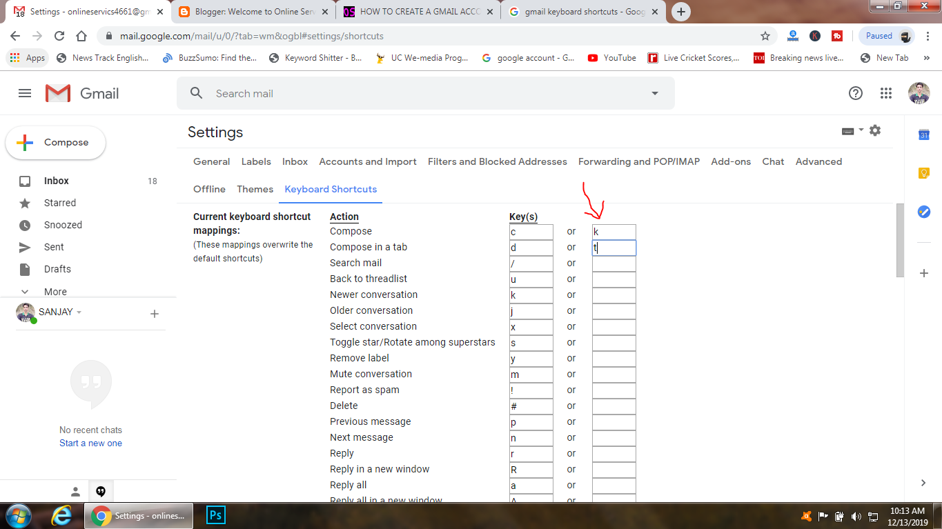 How to use Keyboard shortcuts professionally on Gmail Account in 2020
